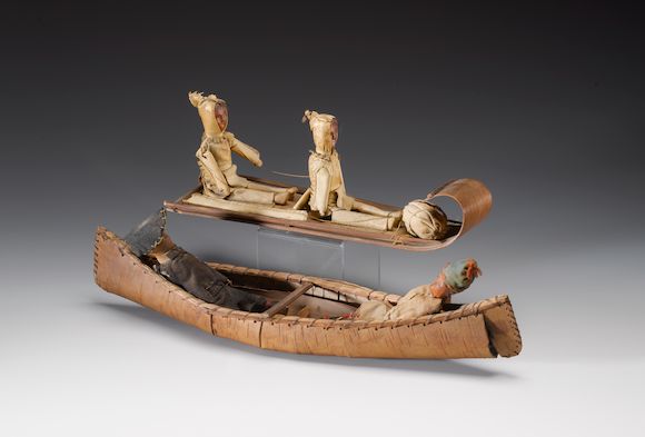 Bonhams : Two Yupik Eskimo models and implements a lot