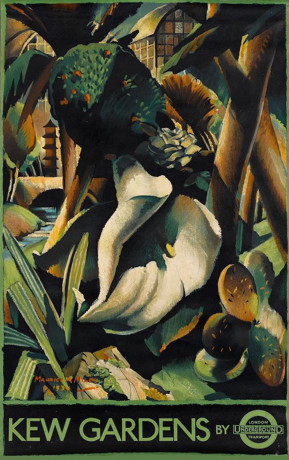 Bonhams : Maurice A. Miles (British, active 1933) Kew Gardens by ...