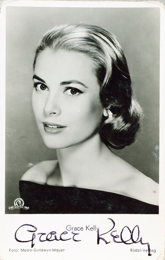 Bonhams : A collection of five autographs, including Grace Kelly ...