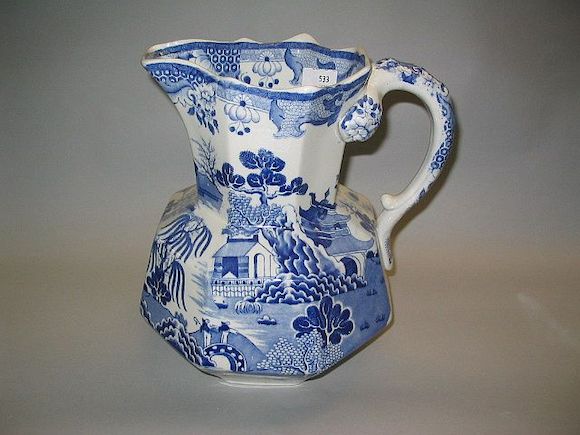 Bonhams : A large octagonal Mason's ironstone jug 19th Century,