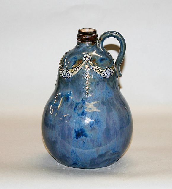 Bonhams : A Doulton Lambeth pear shaped bottle early 20th Century