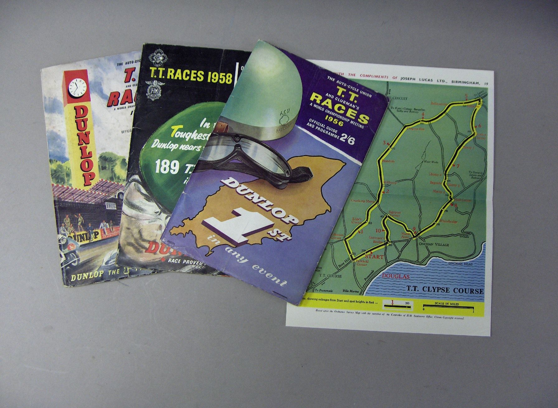 Bonhams Cars : Three TT race programs for 1955, 1956 and 1958,