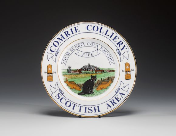 Bonhams : Comrie Colliery Commemorative plate