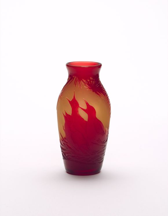 Bonhams : G. Nicholas, Nancy A Cameo Glass Vase, circa 1900