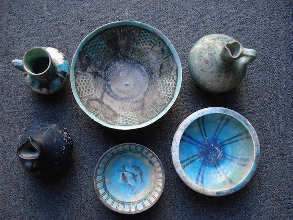 Bonhams : A group of medieval Islamic pottery Vessels Persia, 13th ...