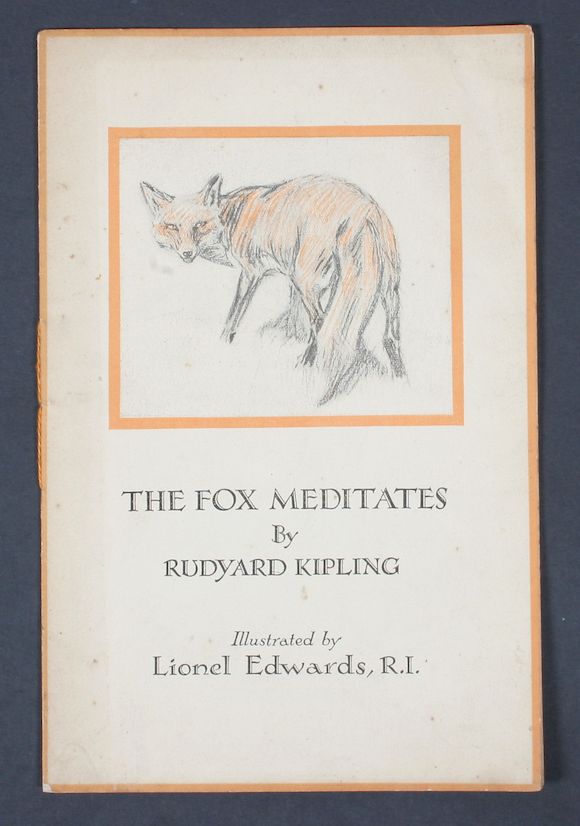 Bonhams : Kipling (R.) The Fox Meditates. Illustrated by Lionel Edwards ...