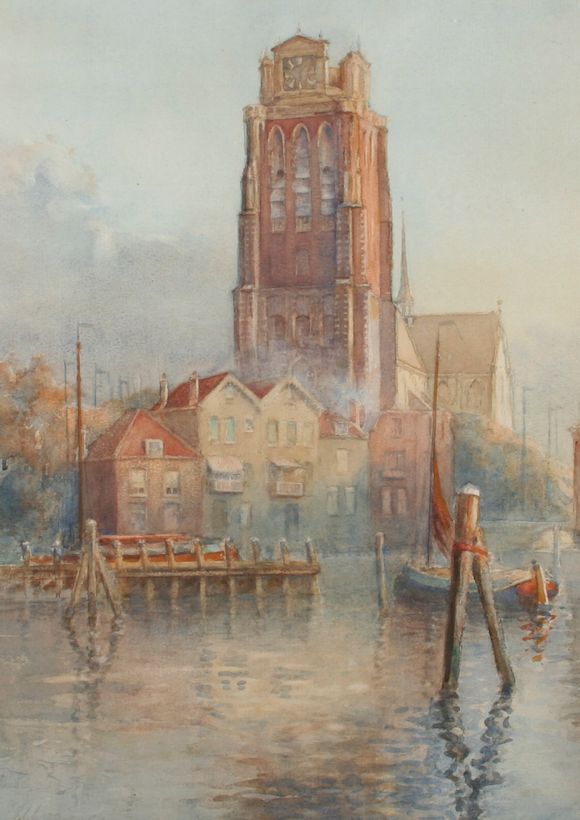 Bonhams : J. C. Lord Dutch canal scene,