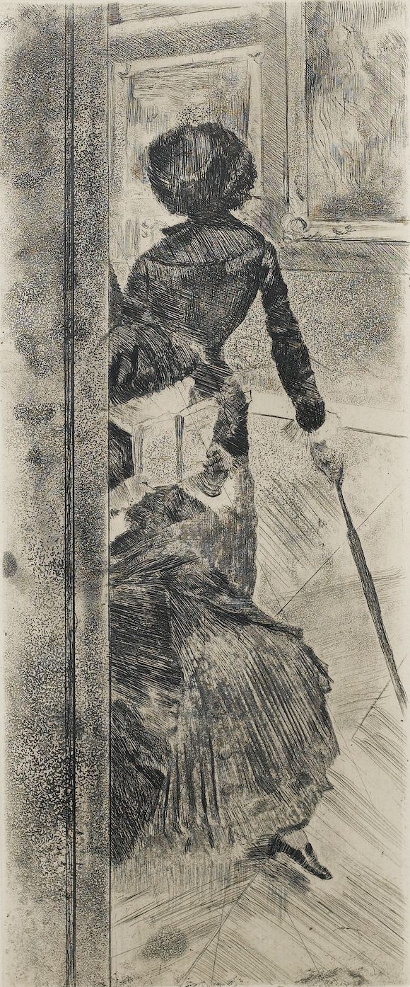 Bonhams : Edgar Degas (French, 1834-1917) Au Louvre: La peinture (Mary ...