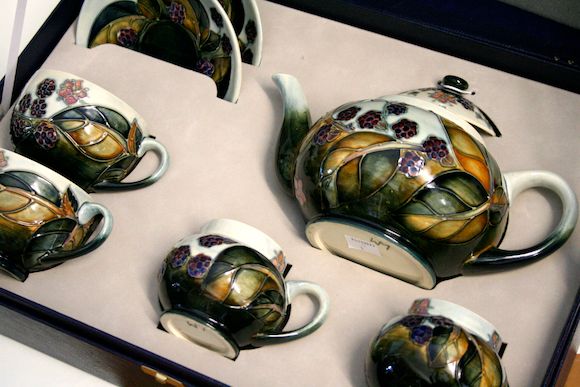 Bonhams : A Moorcroft 'Bramble' tea set