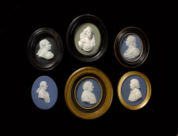 Bonhams : Three Wedgwood medallions of Queen Elizabeth I, David Garrick ...