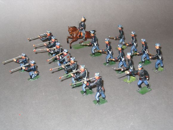 Bonhams : Heyde No.2 size Danish Infantry in field caps in action 19