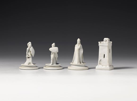 Bonhams : Two Wedgwood chess pieces 19th century