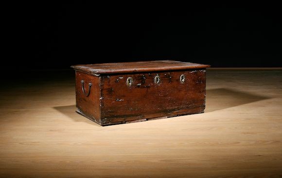 Bonhams : An oak carved plank box