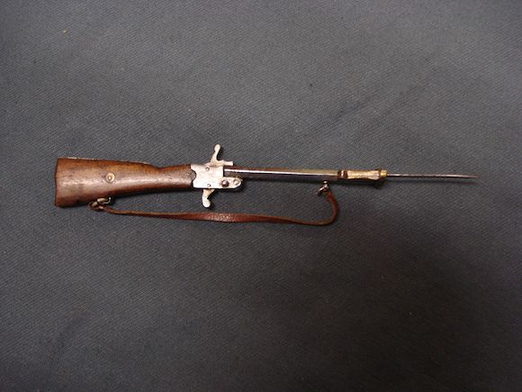 Bonhams : A Miniature Pin-Fire Longgun.