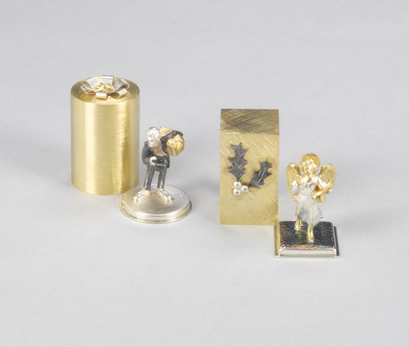 Bonhams : STUART DEVLIN : A boxed silver and silver-gilt Christmas ...