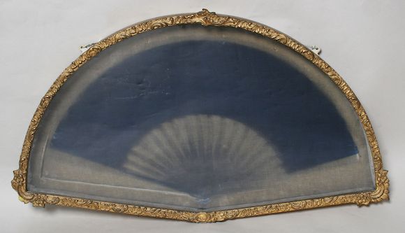 Bonhams : An ornate gilt gesso foliate moulded fan frame