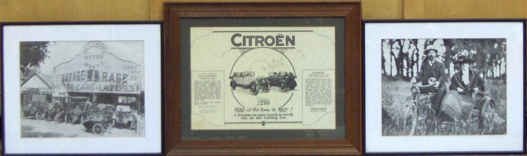 Bonhams Cars : A framed Citroen advert 1920s,