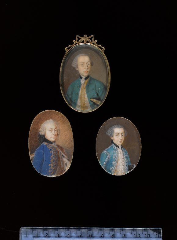 Bonhams : Austrian School, circa 1775 Three portraits of Gentlemen, one ...