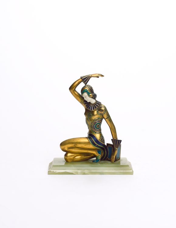 Bonhams : Gerdago (attributed) A Cold-Painted Gilt-Bronze and Ivory ...