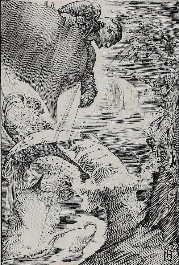 Bonhams : Laurence Housman (British, 1865-1959) The Huldne Fish