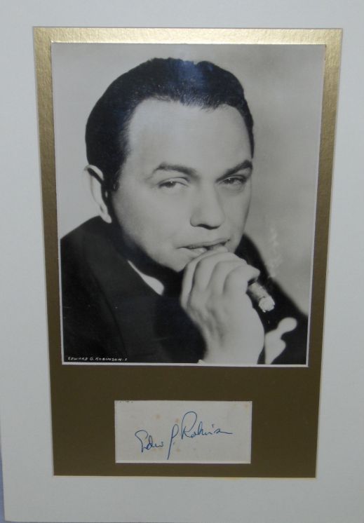 Bonhams : An Edward G. Robinson autograph, the mounted signature ...