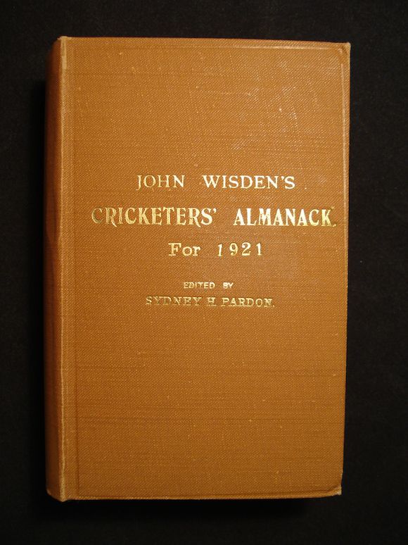 Bonhams : Wisdens cricket Almanack 1921