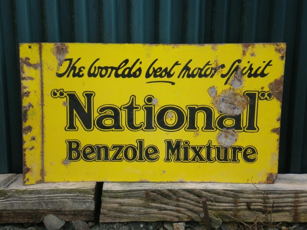 Bonhams Cars : A National Benzole Mixture enamel sign,
