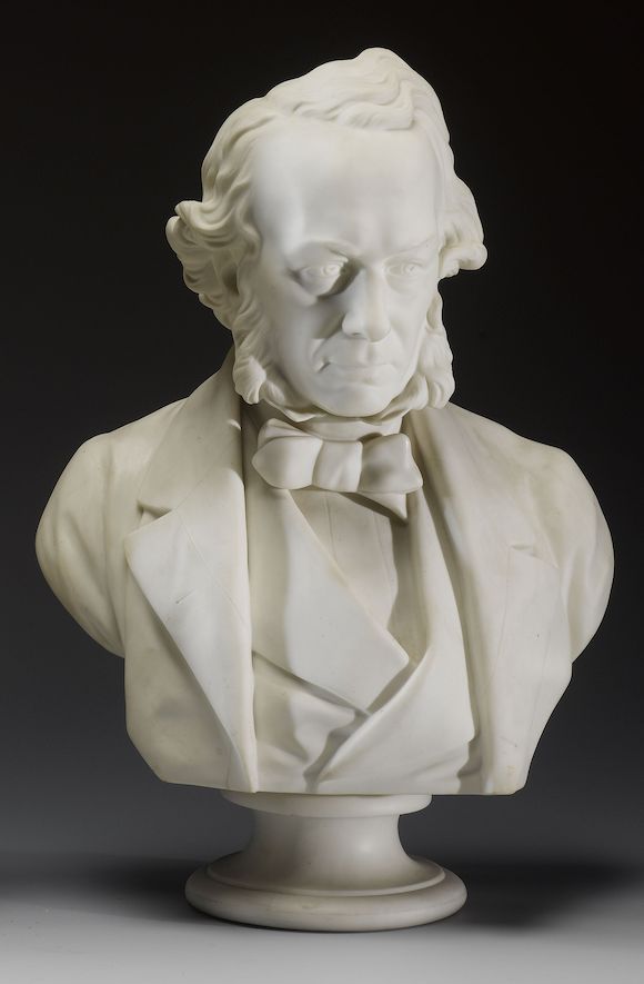 Bonhams : Richard Cobden (1804–1865) Parian ware portrait bust, by ...
