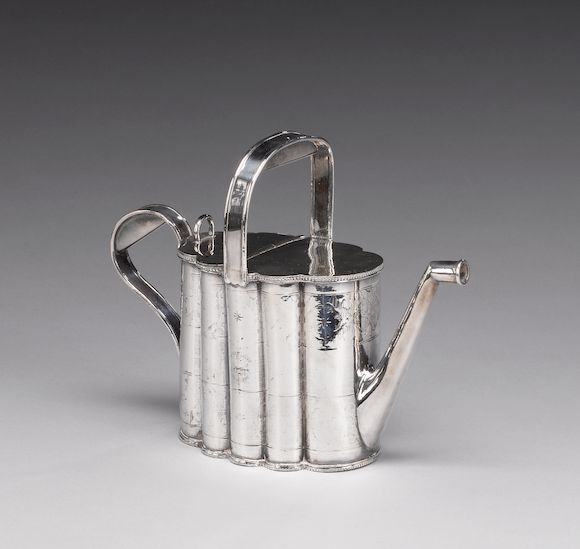 Bonhams : A Victorian electroplated watering can, a pair of EP cafe-au ...