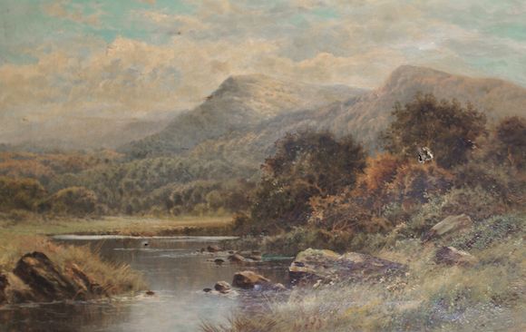 Bonhams : Charles Leader (British) A pair of river landscapes (2)
