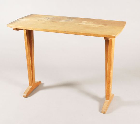 Bonhams : An oak centre table by Edward Barnsley