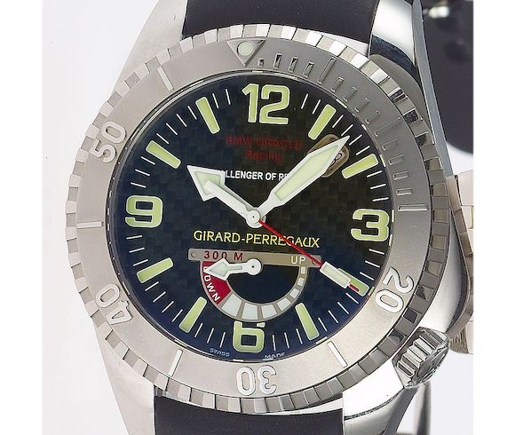 Bonhams : Girarad Perregaux. A fine stainless steel limited edition ...