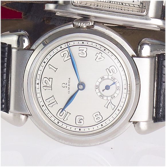 Bonhams : Omega. A fine stainless steel manual wind wristwatch with ...