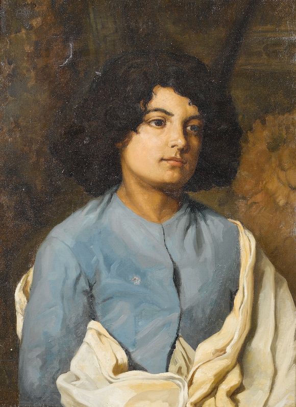 Bonhams : Emile Sacré (Belgian, 1844-1882) Portrait of a young man 67 x ...
