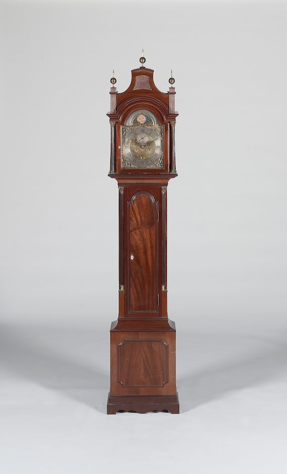 Bonhams : A small 20th century mahogany longcase clock Signed Stephen ...