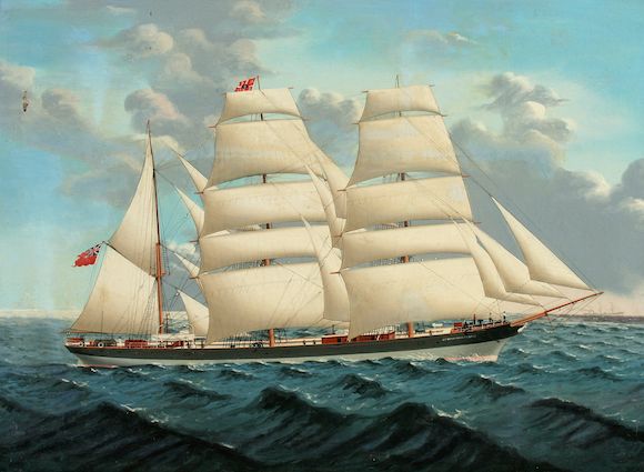 Bonhams : Chinese School circa 1880 The iron barque the 'Gwrtheyan ...