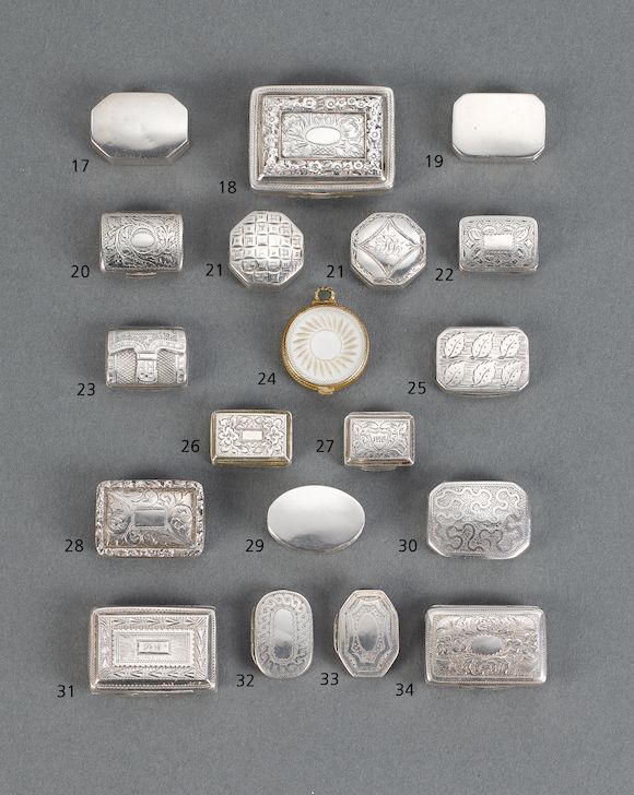 Bonhams : A George III silver upright oval vinaigrette, by Thomas ...