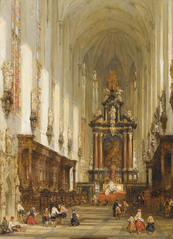 Bonhams : David Roberts, RA (British, 1796-1864) The interior of St ...