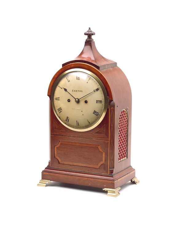 Bonhams : An early 19th century inlaid rosewood bracket clock Easton ...