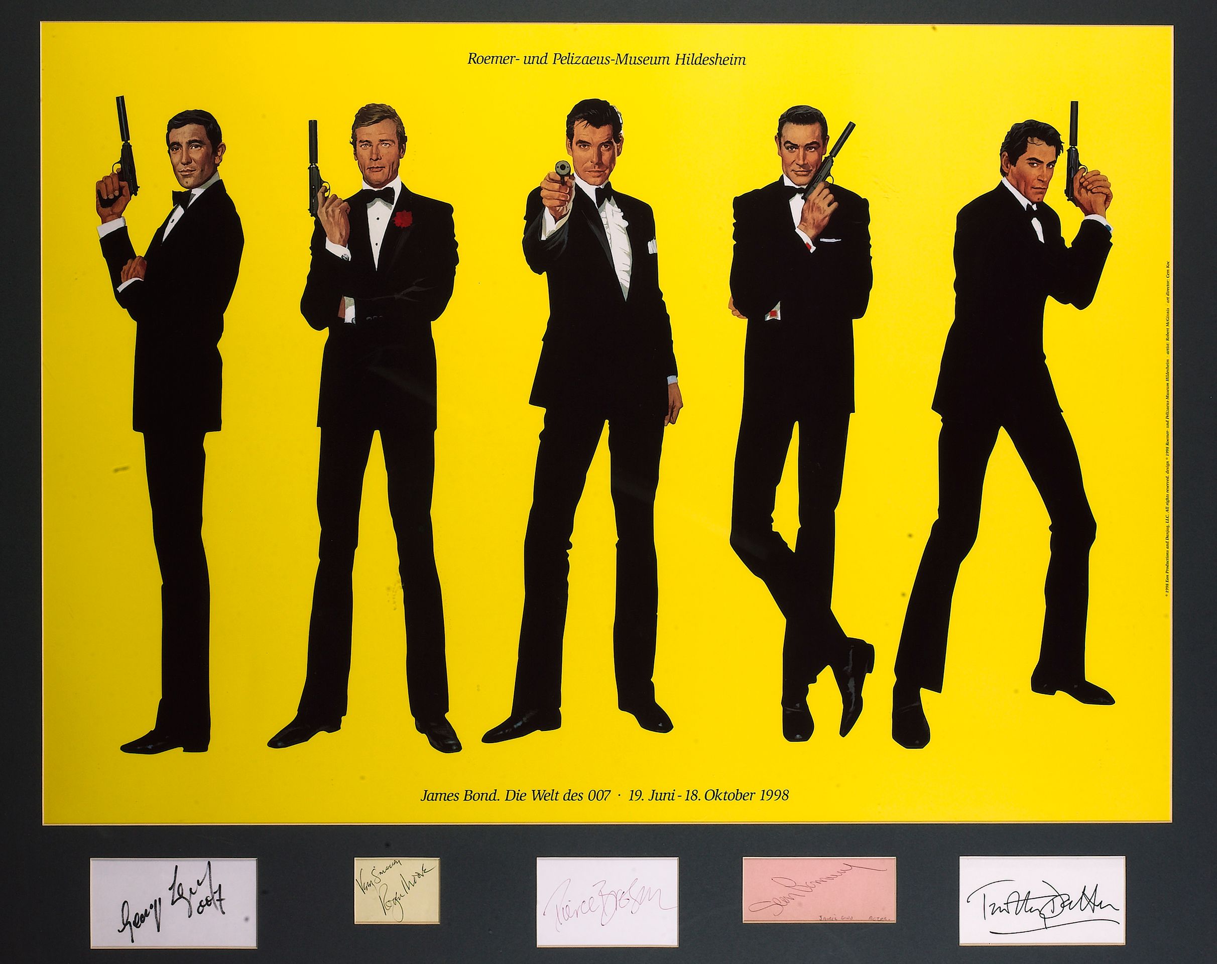 Bonhams Cars : Autographs of five James Bond actors, comprising five ...