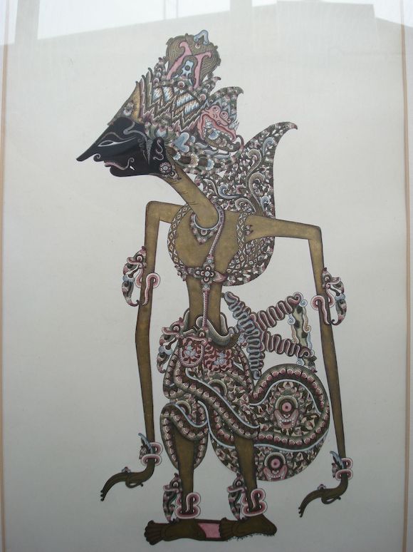 Bonhams : A Javanese picture of a Wayang Kulit [Shadow Puppet ...