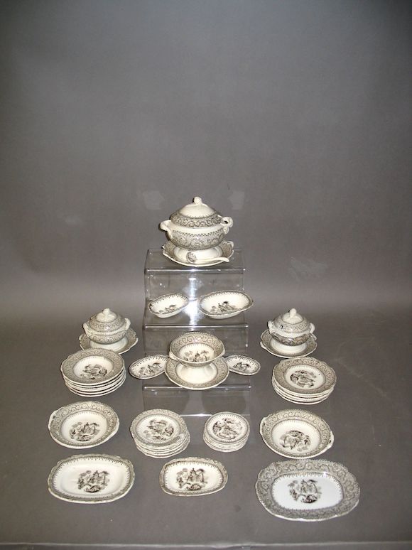 Bonhams : Florentine China Manilla pattern child's dinner service, late ...