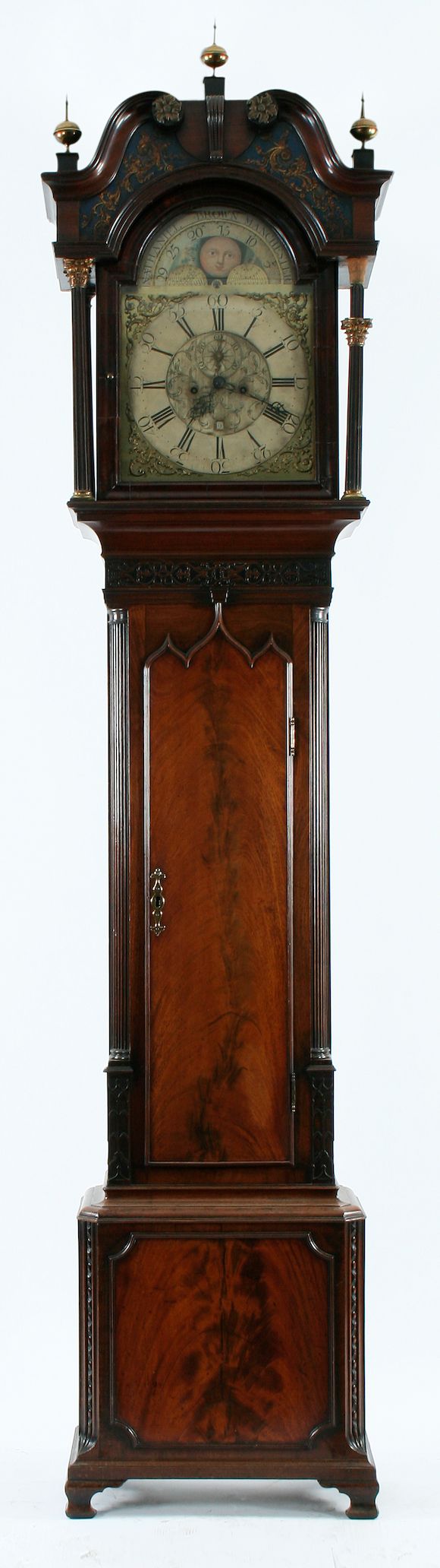 Bonhams : A good early George III mahogany-cased 8-day brass-dial ...