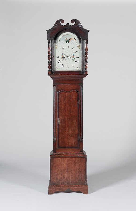 Bonhams : An early 19th century oak longcase clock with Wilson dial ...
