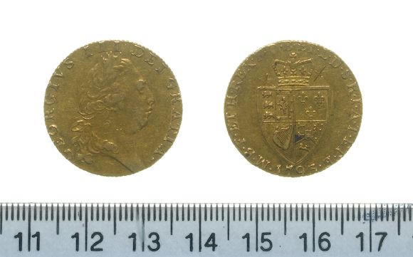 Bonhams : George III, Guinea, 1793, fifth laureate head right,