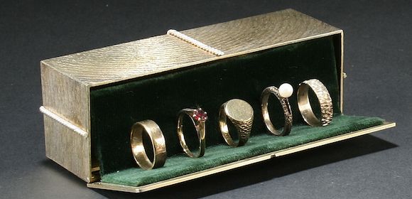 Bonhams : STUART DEVLIN A cased silver-gilt Christmas carol surprise ...