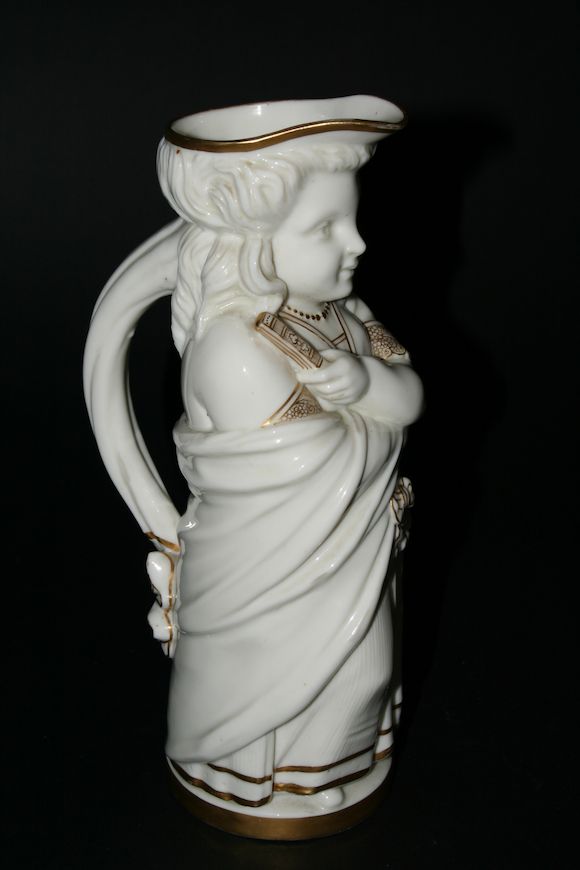 Bonhams : A Minton glazed parian female toby jug, circa 1875