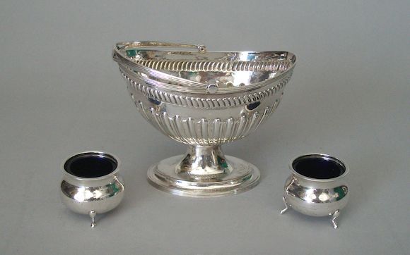 Bonhams : A Victorian silver swing-handled sugar basket, by George ...