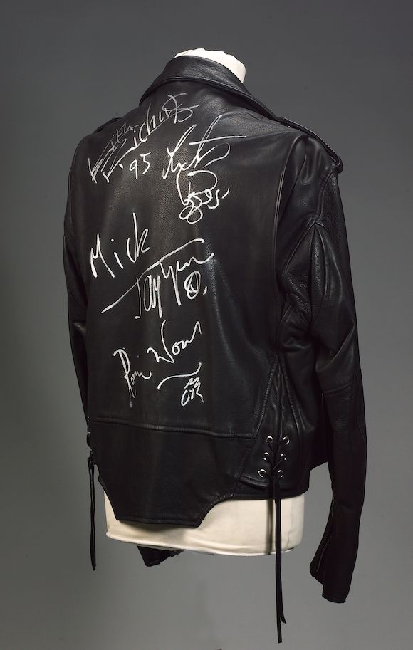 Bonhams : An autographed 'Voodoo Lounge' tour jacket,