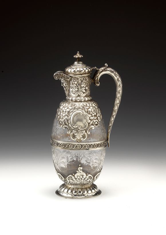 Bonhams : A late Victorian silver mounted Stourbridge "rock crystal ...